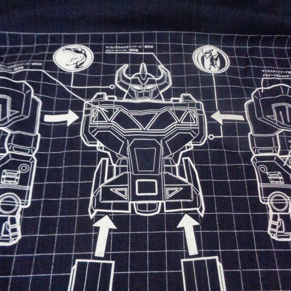 Power Ranger | Tops | Loot Crate Power Rangers Megazord Blueprint ...